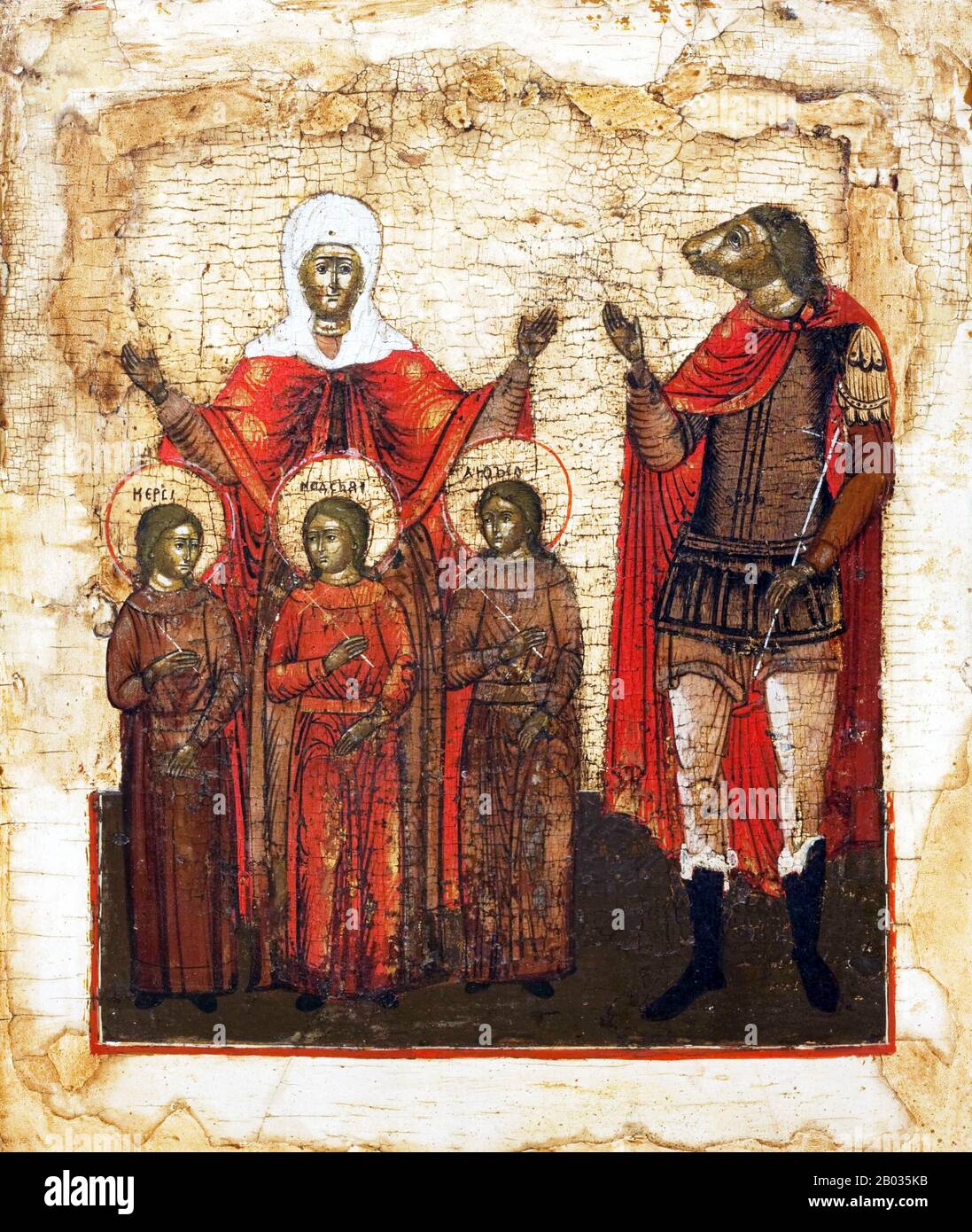 Prayer icons representing St Christopher, the dog-headed (Christopher ...