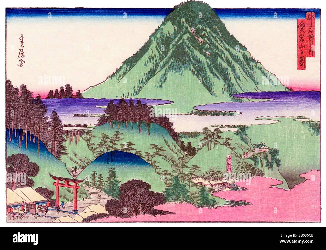 Sadanobu's small landscapes of Kyoto and Osaka were produced very much ...