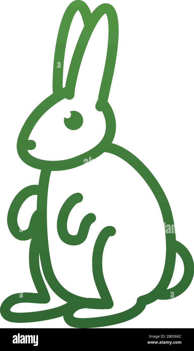 Rabbit gradient style icon design, Biodiversity life natural nature and ...