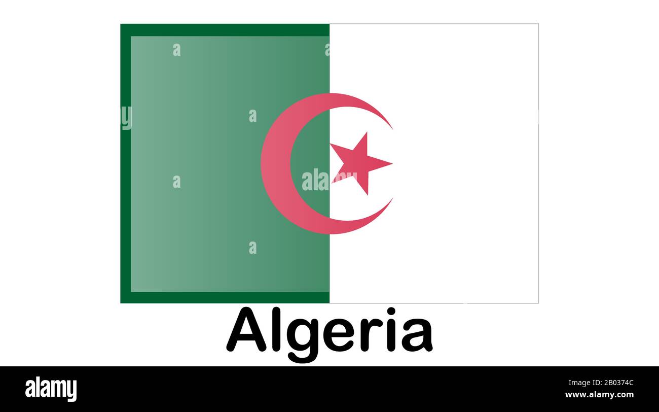 original and simple Algeria flag isolated in official colors and ...
