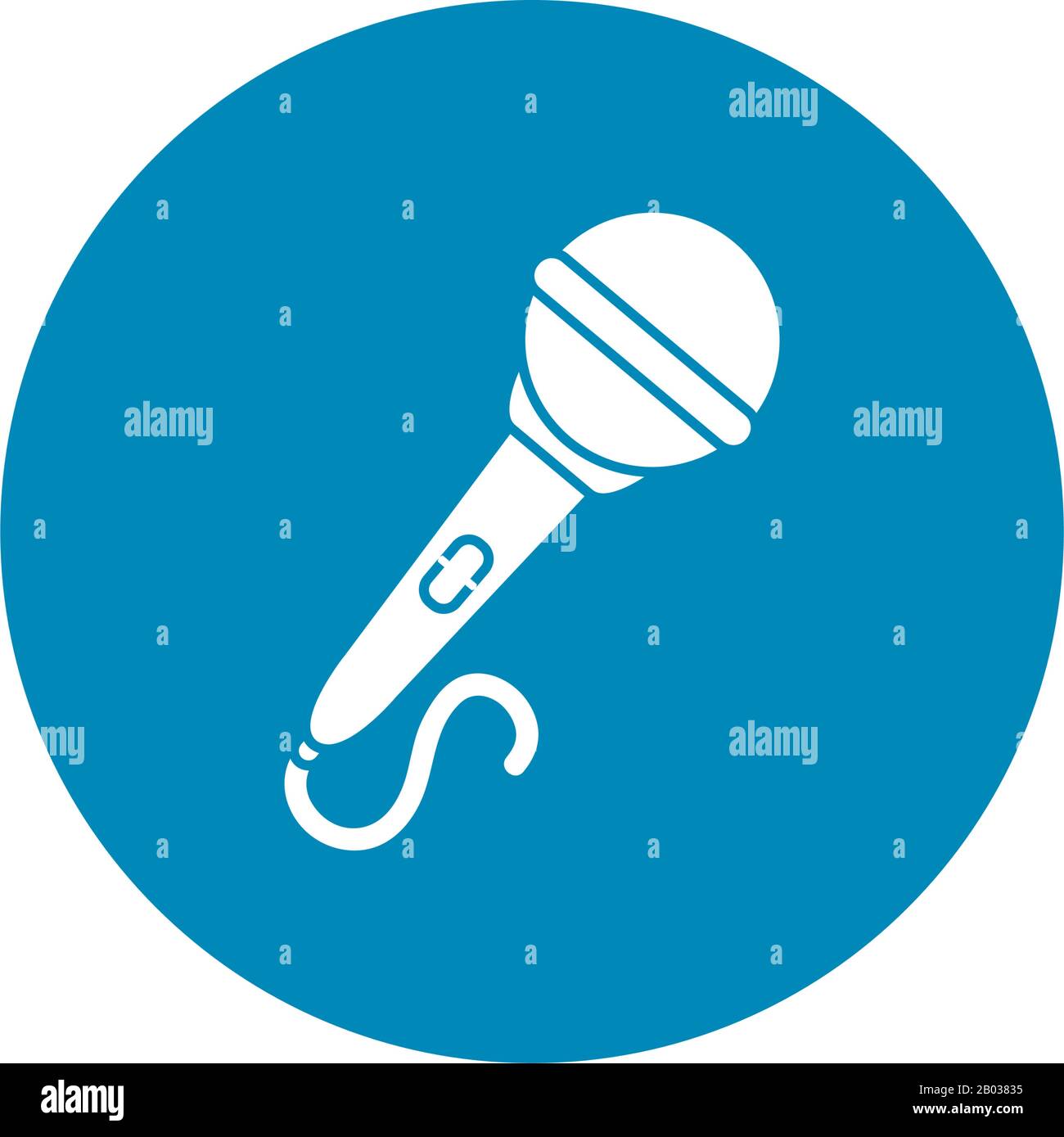 Microphone block style icon design, Music sound melody song musical art ...