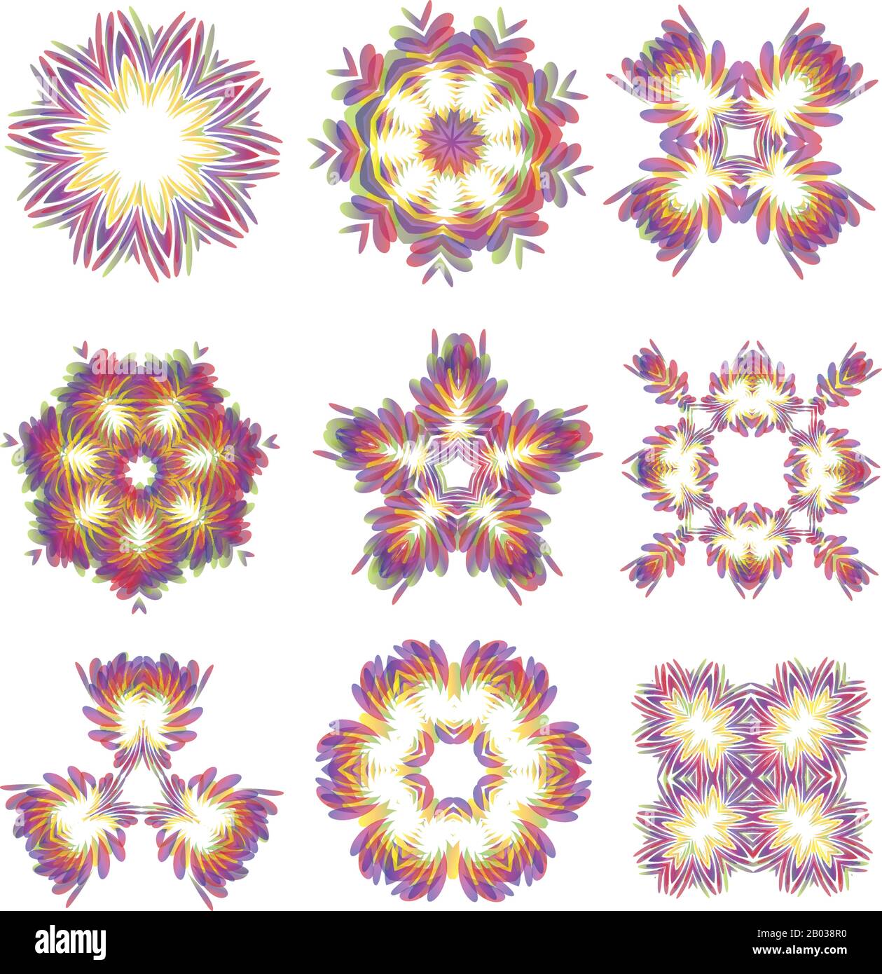 Abstract colorful decorative elements collection Stock Vector Image ...