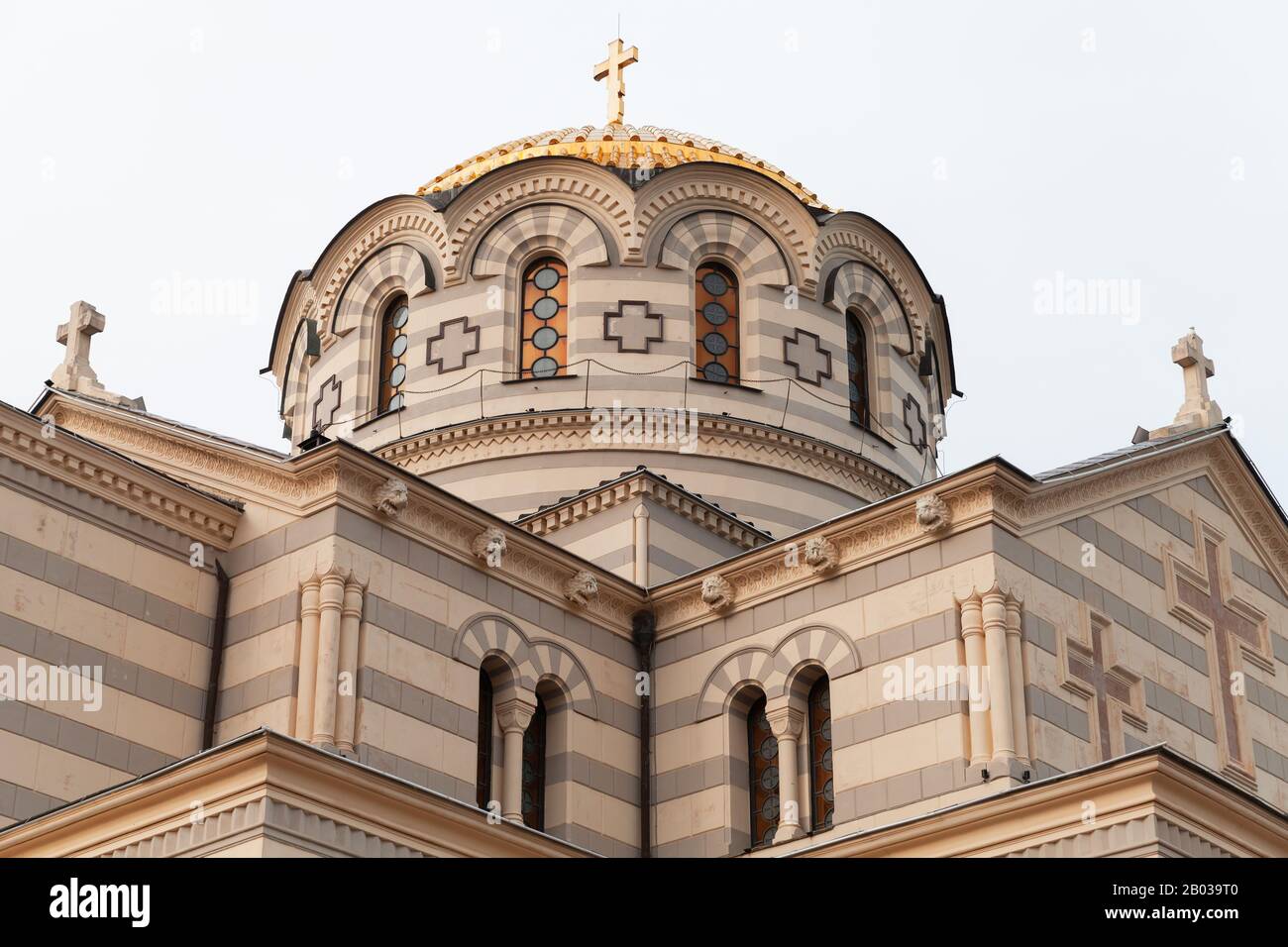 Dome of the Saint Vladimir Cathedral, it is a Neo-Byzantine Russian ...