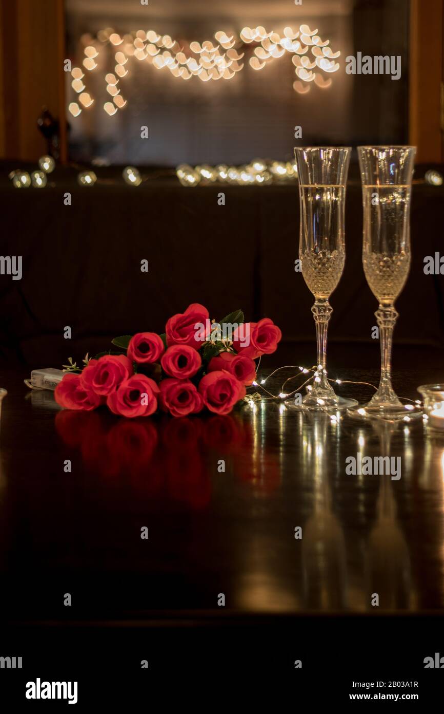 Romantic Dinner Date Table