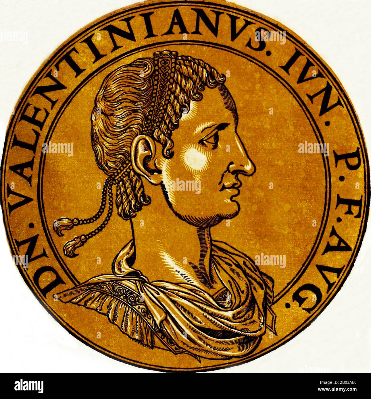 Valentinian II (371-392) was the son of Emperor Valentinian I and half ...