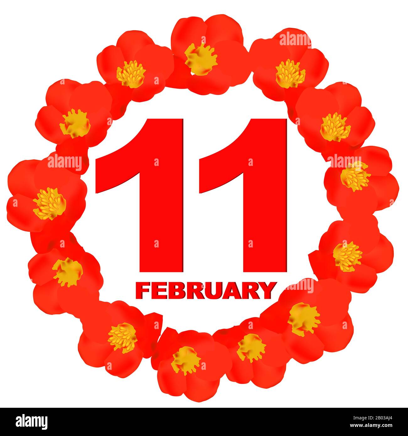 February 11 icon. For planning important day. Banner for holidays and ...