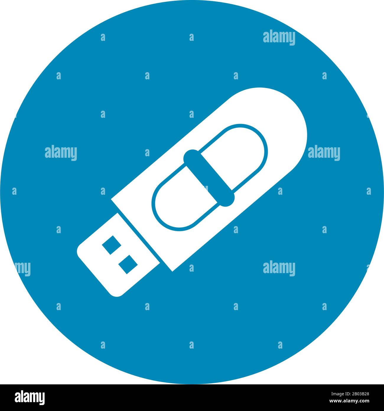 Usb block style icon design, Digital technology communication social ...