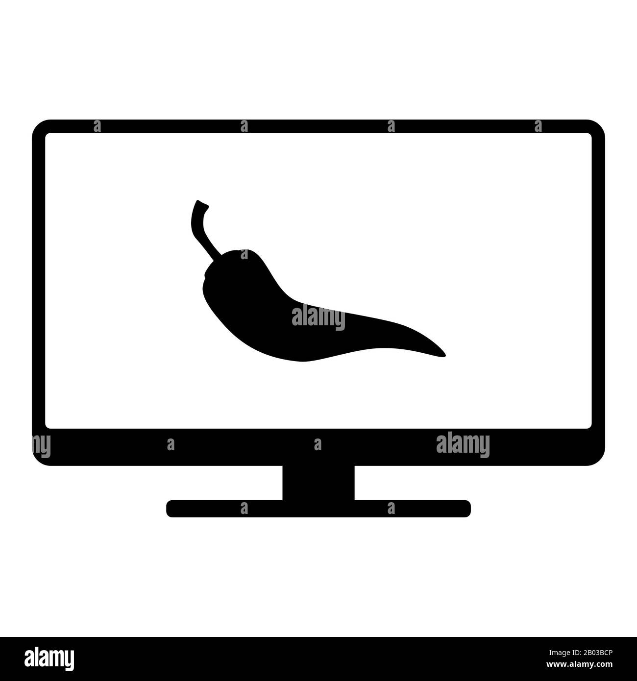 Chili pepper and screen Stock Photo - Alamy