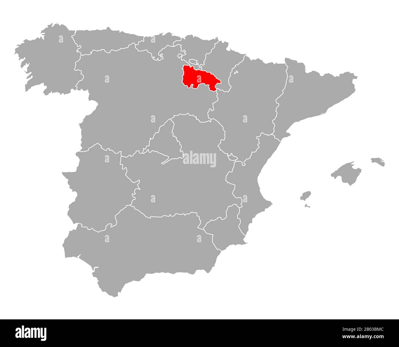 Map of La Rioja in Spain Stock Photo - Alamy