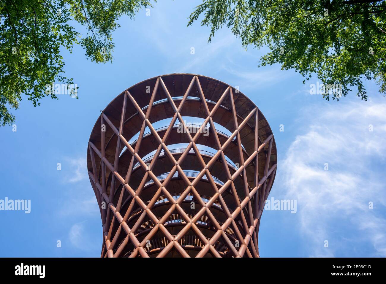 Visiting the tower at Camp Adventure near Haslev, built by EFFEKT architecture studios and ...