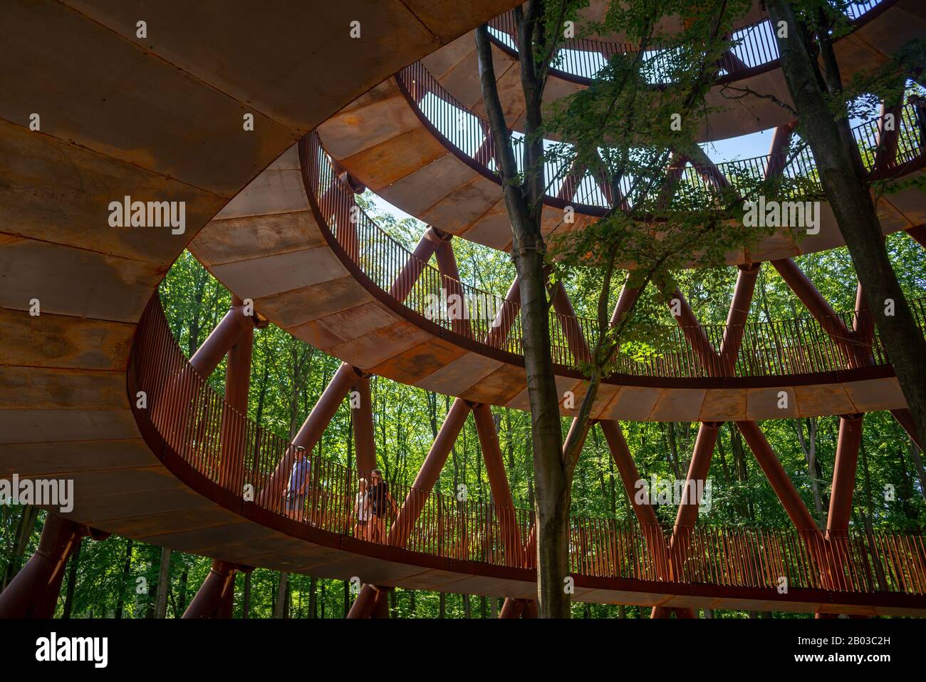 Visiting the tower at Camp Adventure near Haslev, built by EFFEKT architecture studios and ...