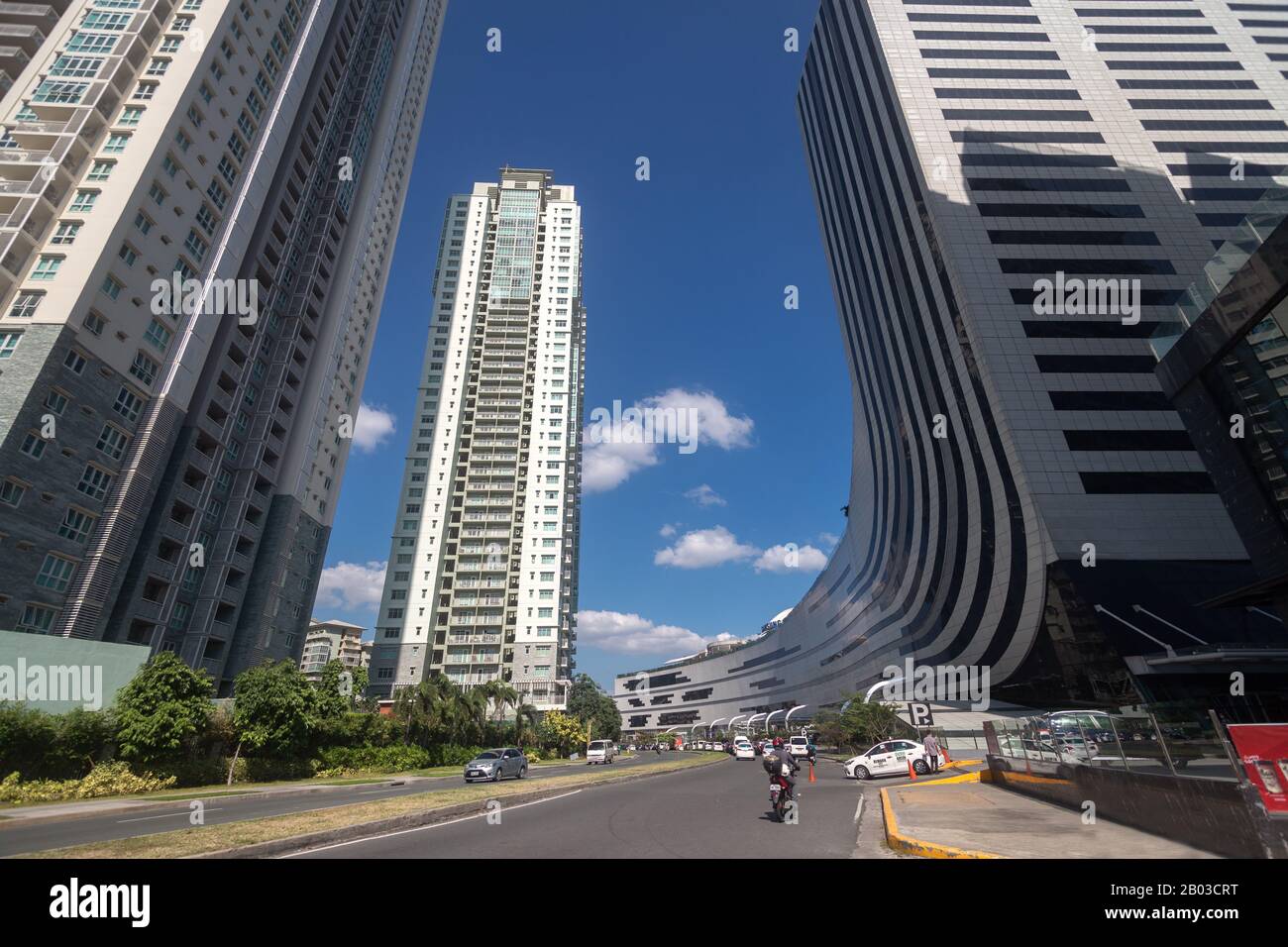Taguig, Philippines - March 6, 2018: Cars going along the road in ...