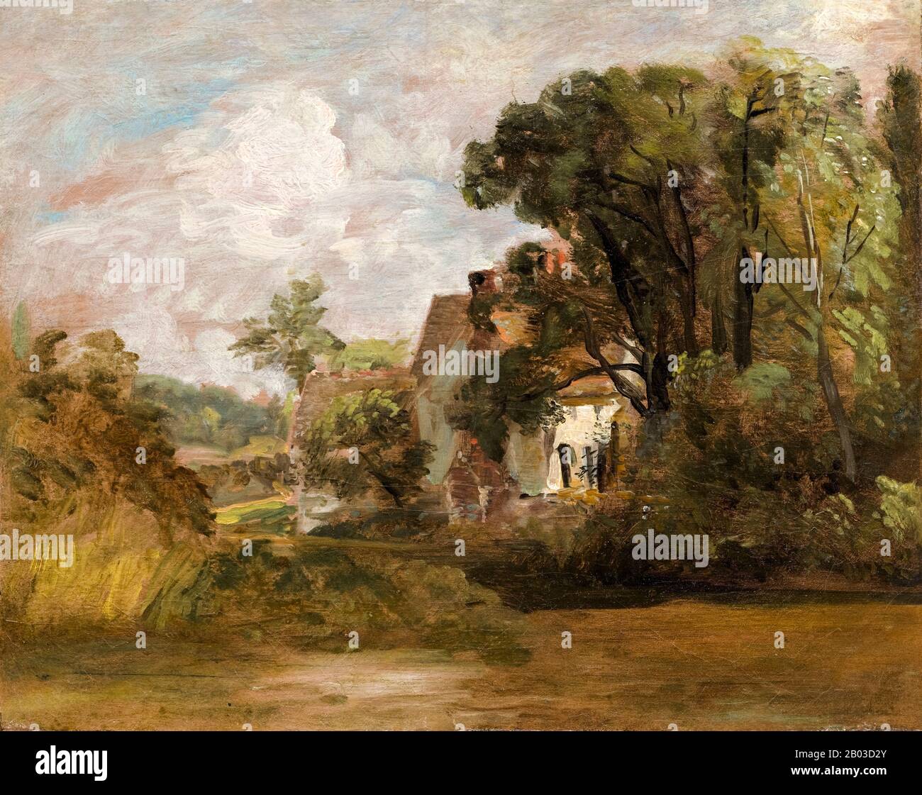 John Constable, Willy Lott's House, landscape painting, 1812-1813 Stock ...