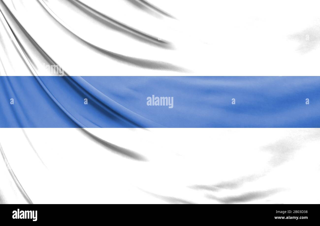 Realistic flag of Altai Republic on the wavy surface of fabric Stock ...