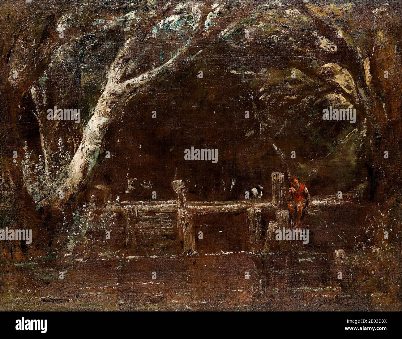 John Constable, Landscape (The Lock), painting, 1820-1825 Stock Photo ...