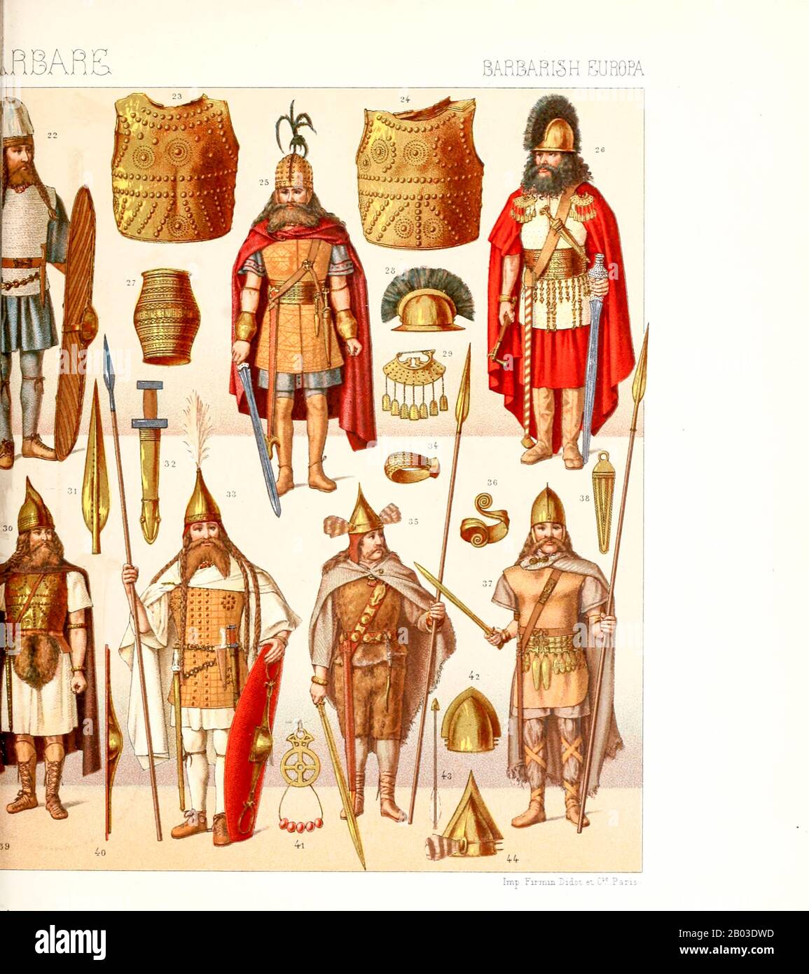 Ancient Barbarian fashion and accessories from Geschichte des kostüms ...