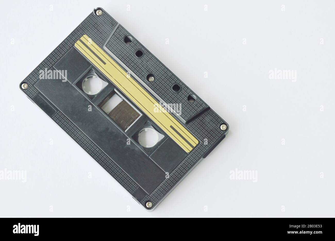 cassette tape recorder on white background Stock Photo - Alamy