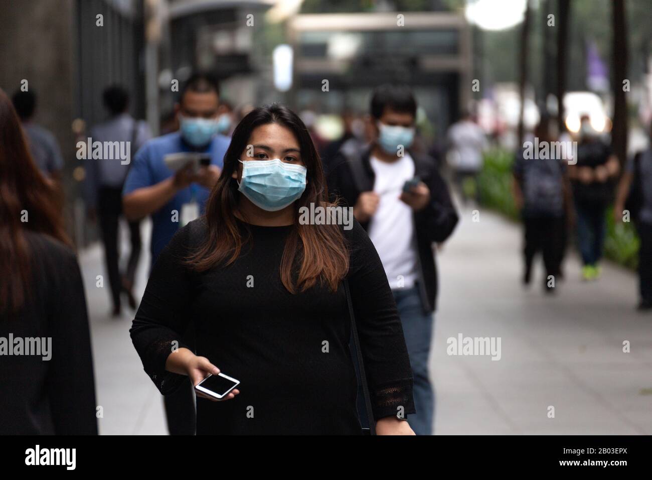 Manila, Philippines - February, 3, 2020: Filipino woman in the street ...