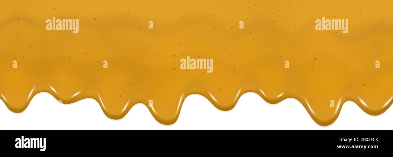 Dripping curry sauce isolated on a white background. Vector ...