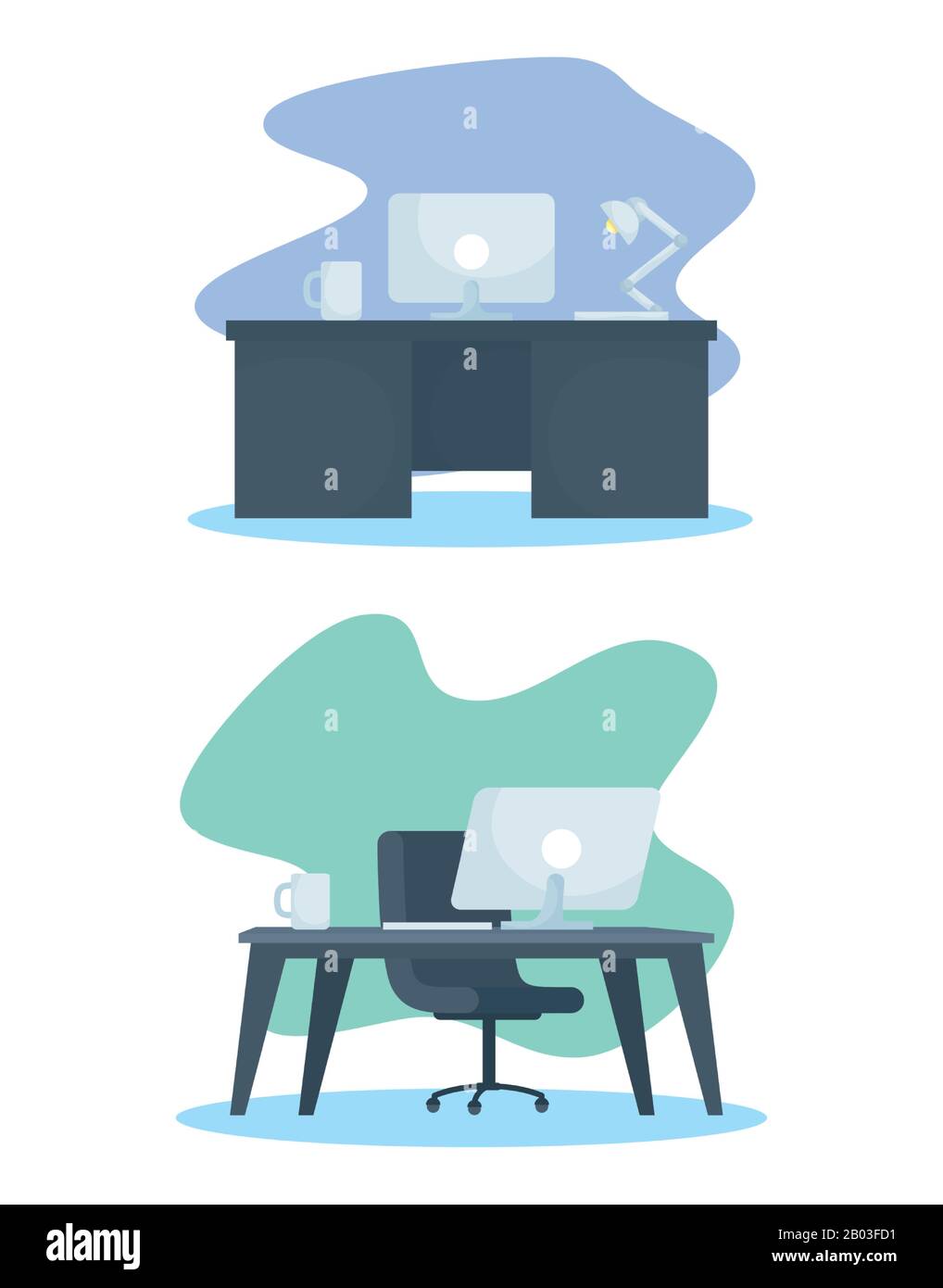 Work station workplace workstation Cut Out Stock Images & Pictures - Alamy