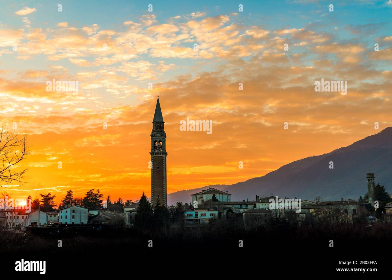 Italy Veneto Crespano del Grappa - View Stock Photo - Alamy