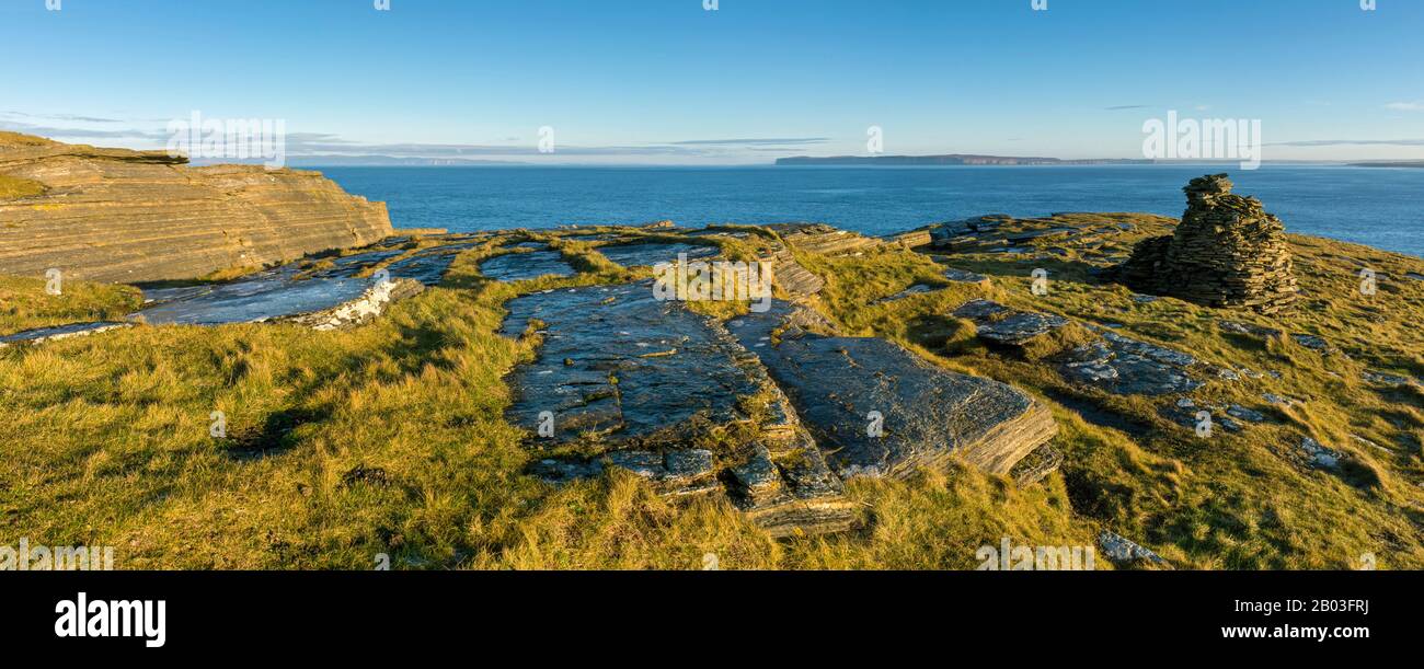 Dunnet Head from the cairn at Holborn Head, Scrabster, near Thurso ...