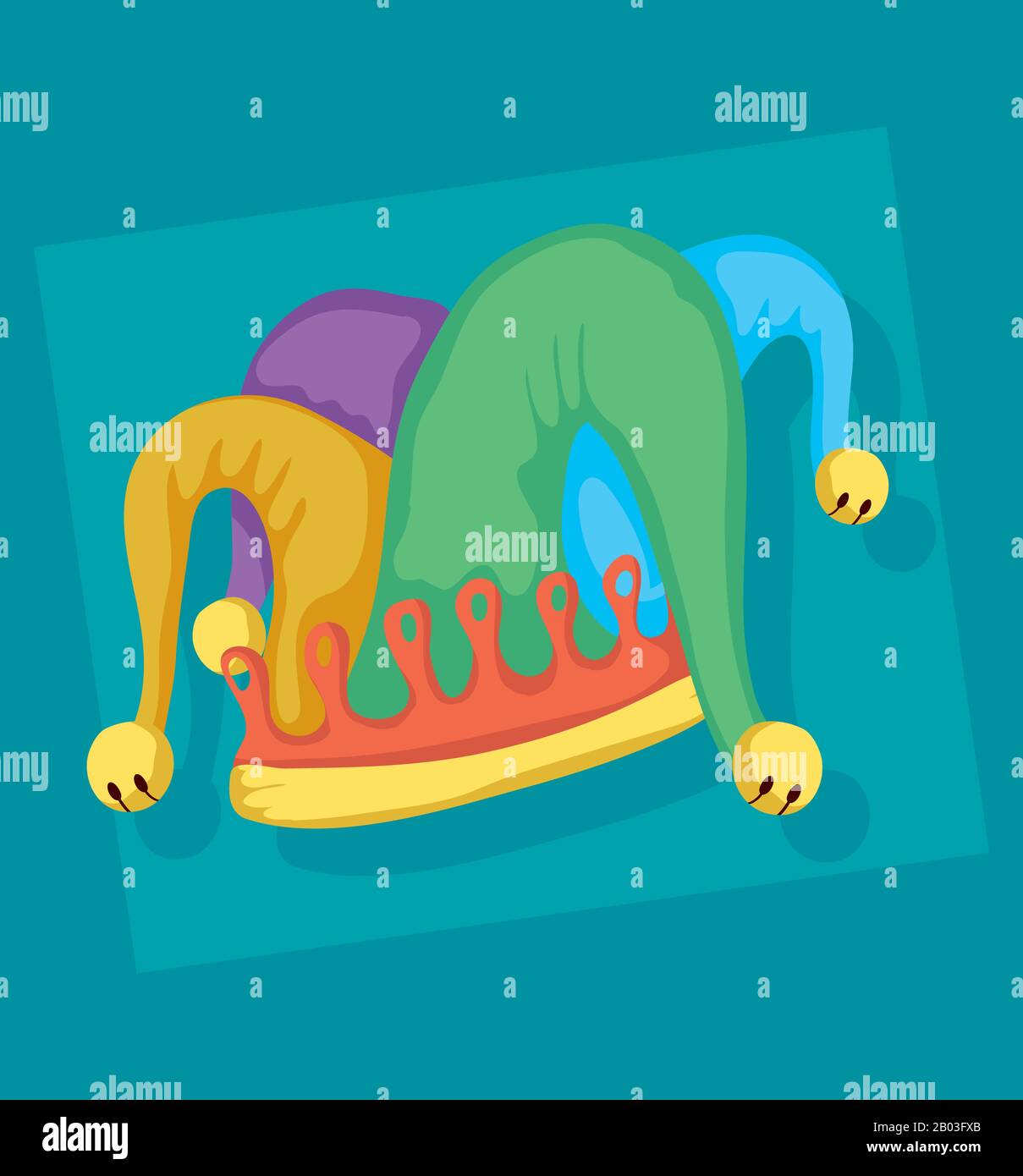 happy april fools day card with buffoon hat Stock Vector Image & Art ...