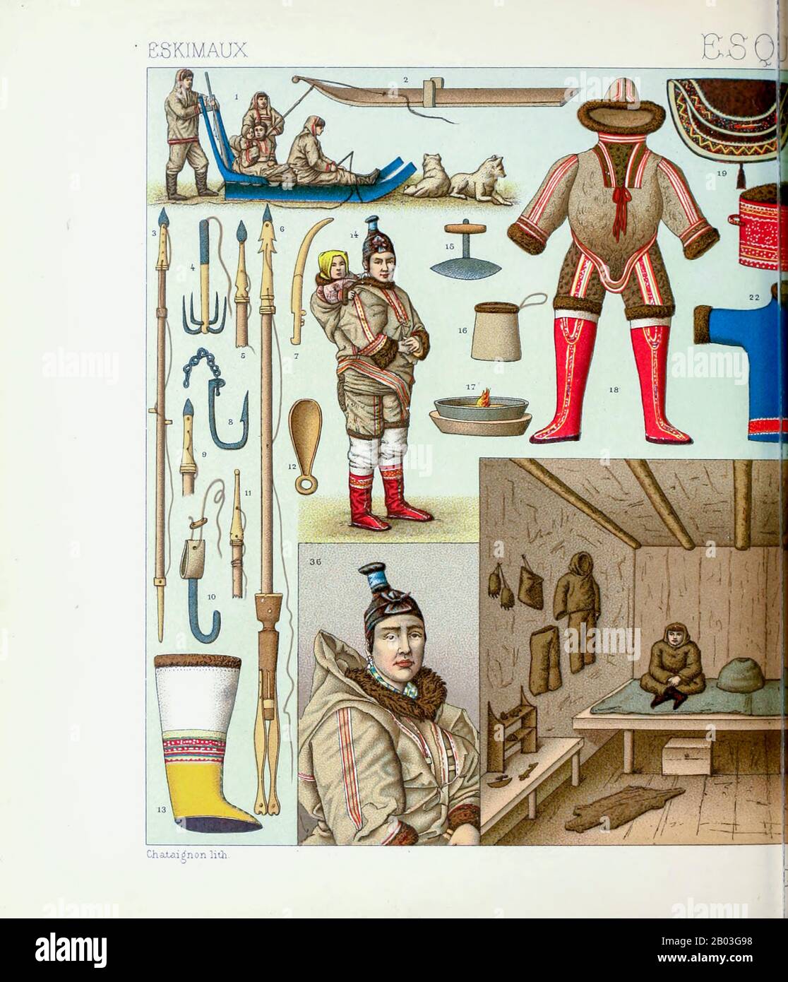 Inuit (Eskimo) fashion and accessories from Geschichte des kostüms in ...