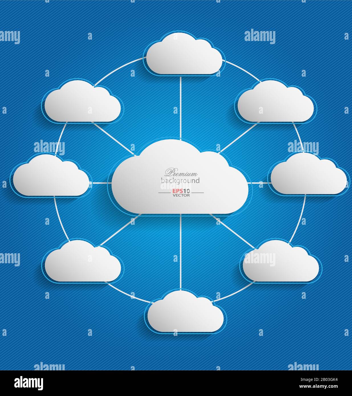 Elegant cloud background template for creative design Stock Vector ...