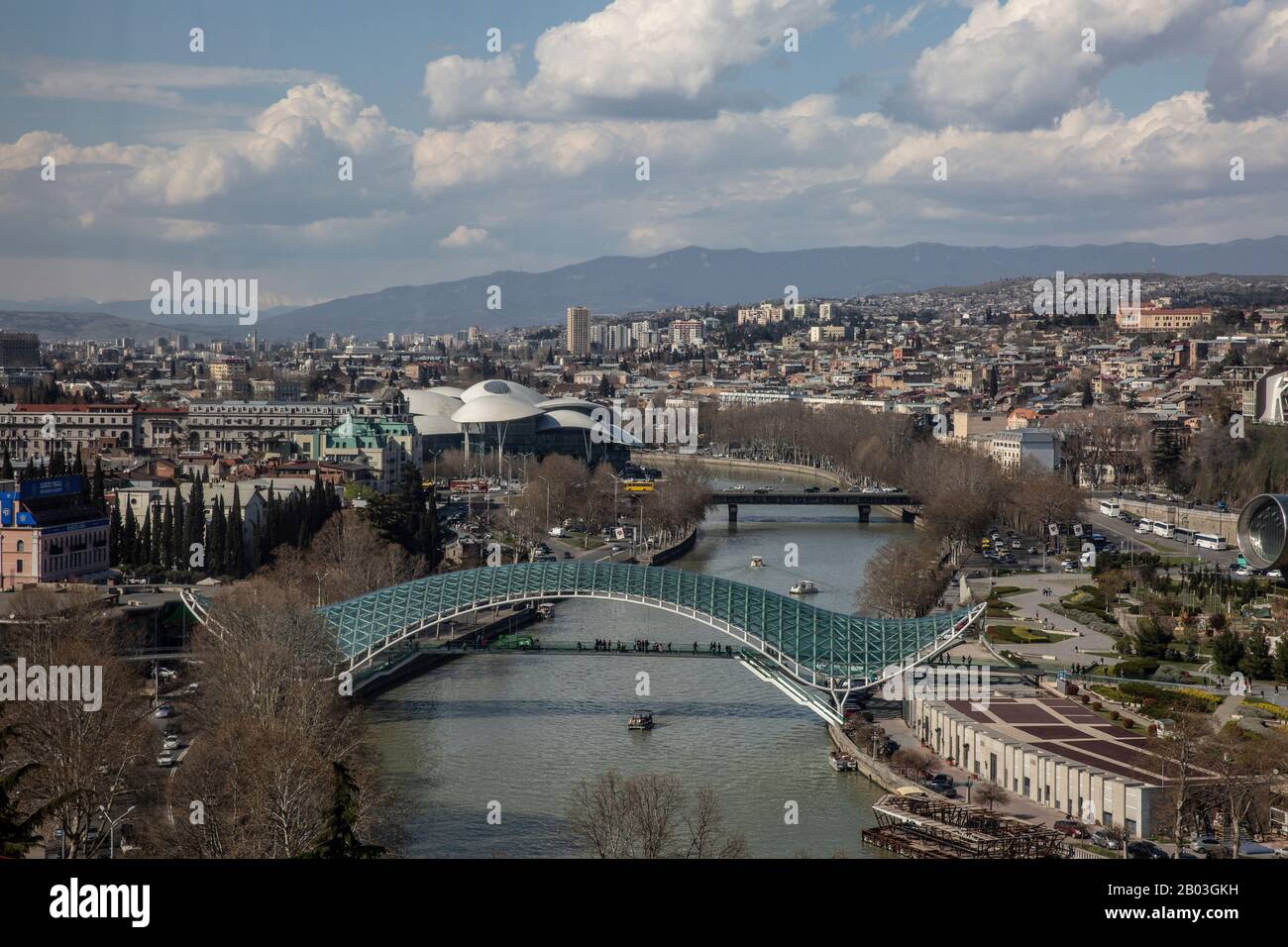 Tbilisi, capital and the largest city of Georgia, lying on the banks of ...