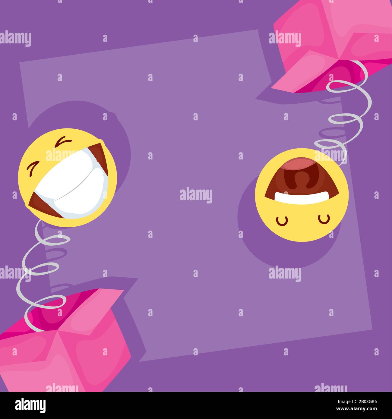 happy april fools day card with surprise boxes and emojis Stock Vector ...