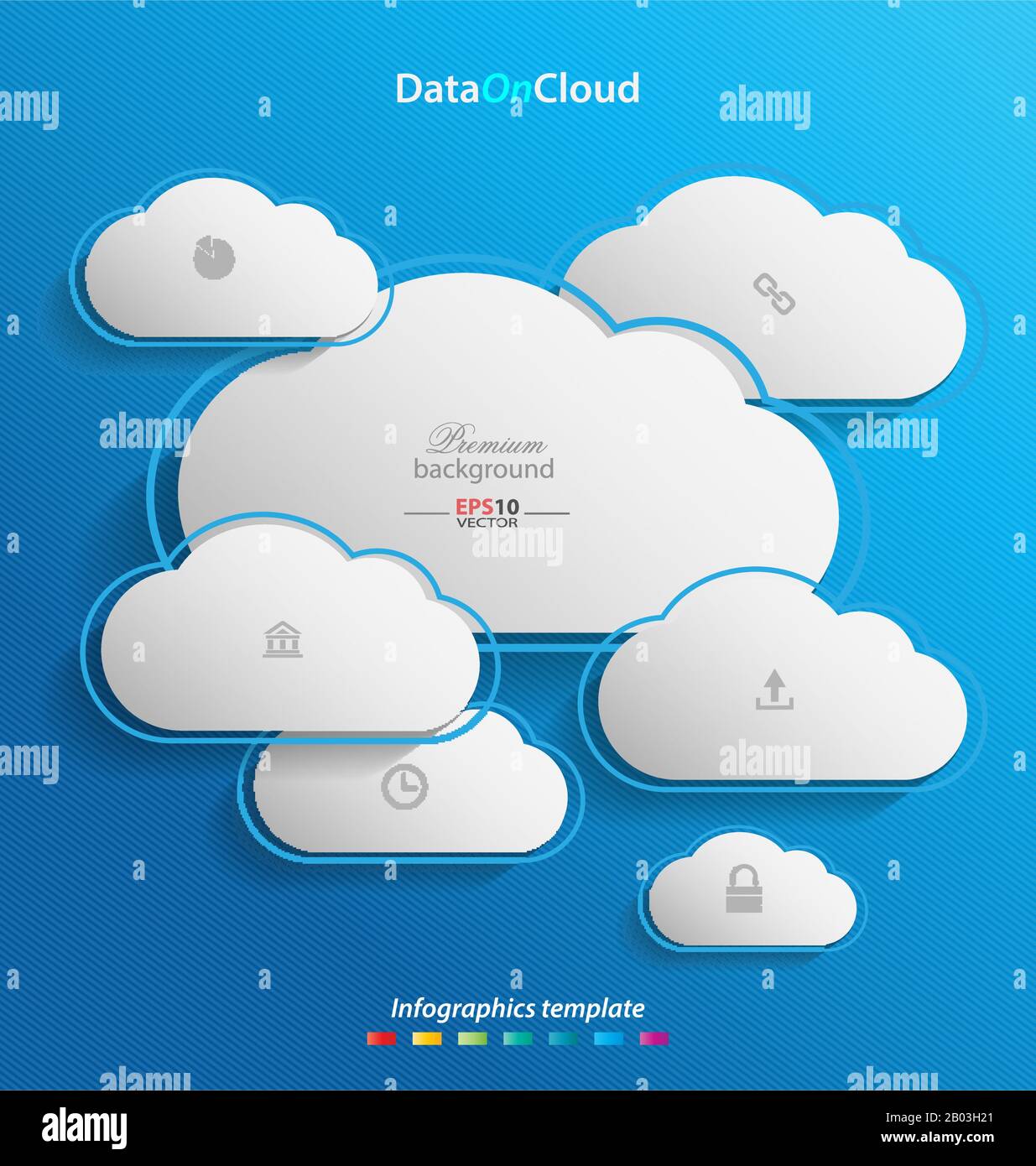 Elegant cloud background template for creative design Stock Vector ...