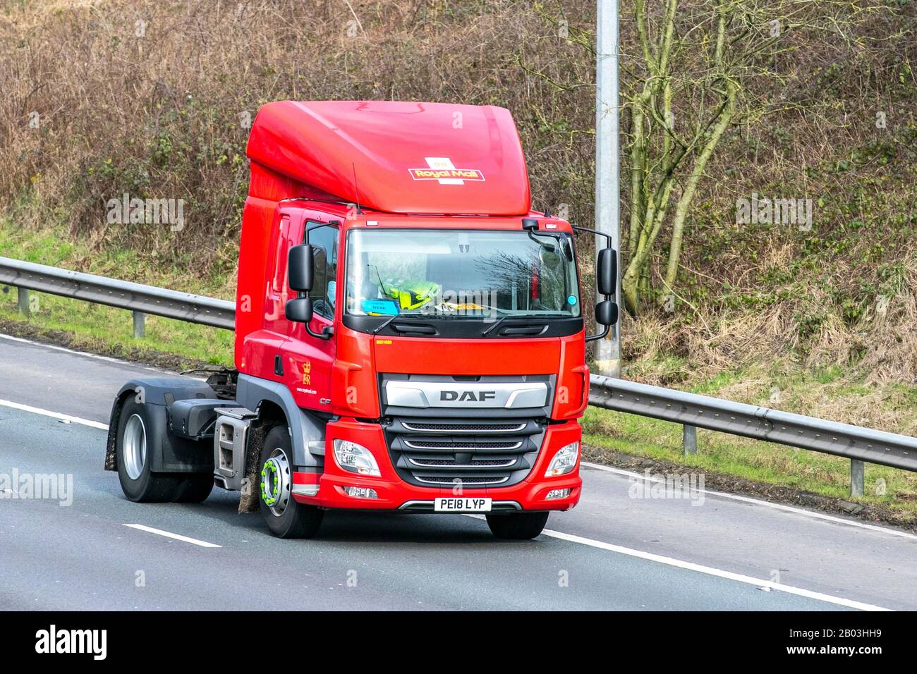 Royal mail DAF powertrain tractor unit; Post office Haulage delivery ...