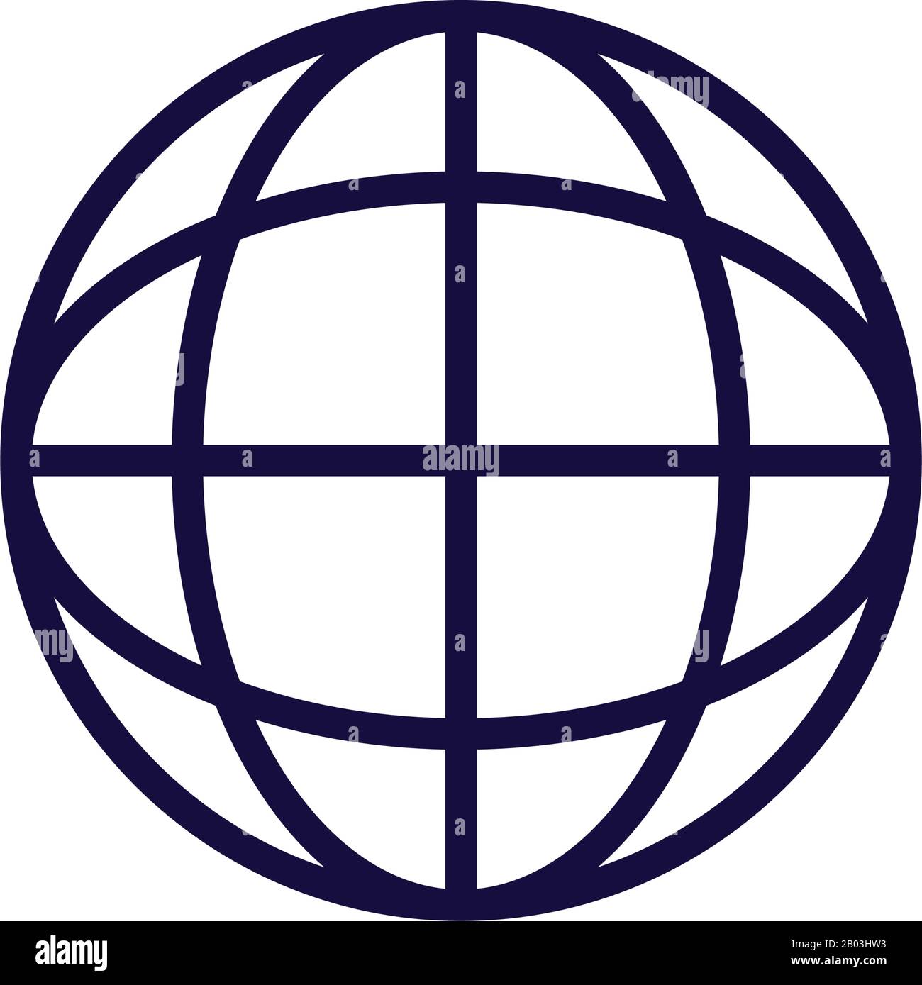 Global sphere line style icon design, Communication internet ...