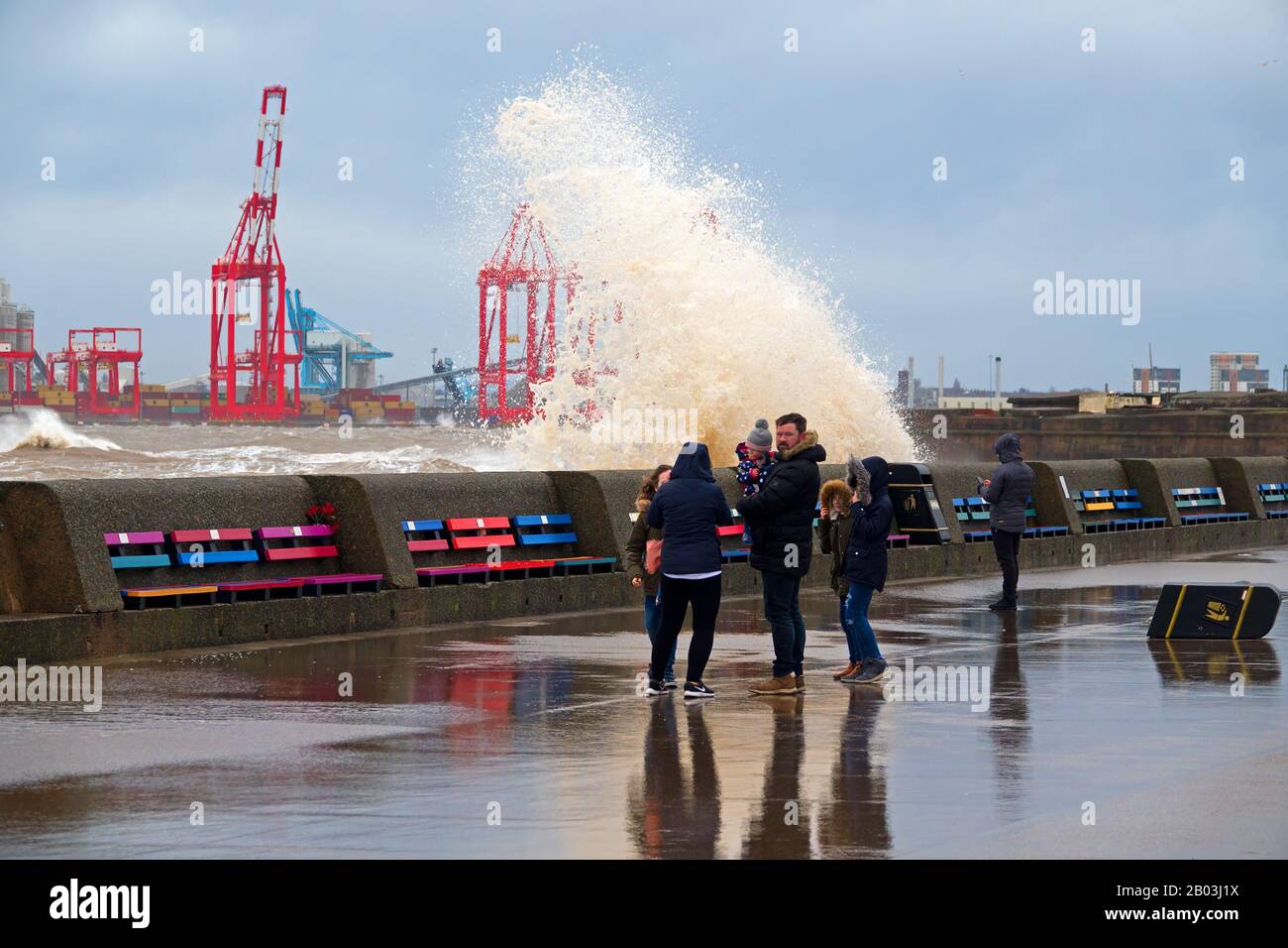 Series of before and after images of a young family getting too close ...