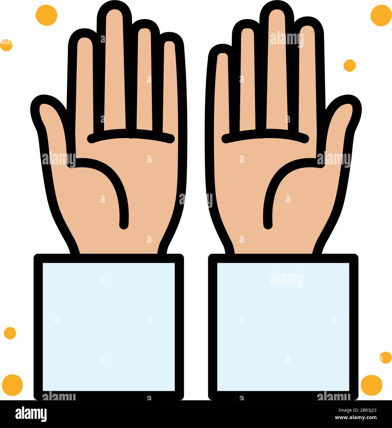 Sign with hands line and fill style icon design of People arm finger ...