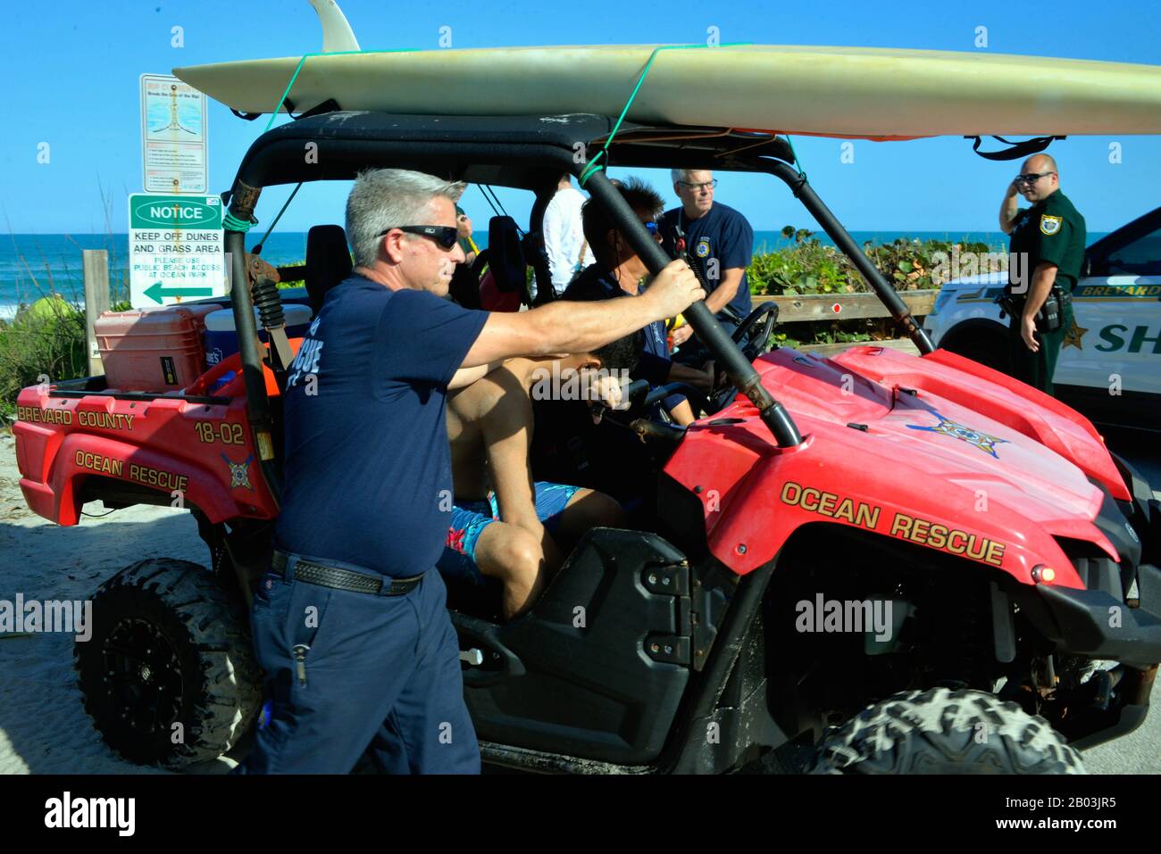 Rip currents ocean rescue melbourne beach hi-res stock photography and ...