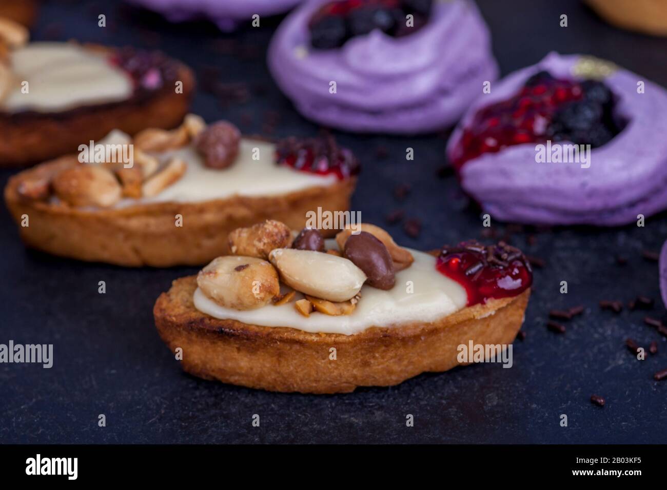 Different types of sweet baskets Stock Photo - Alamy