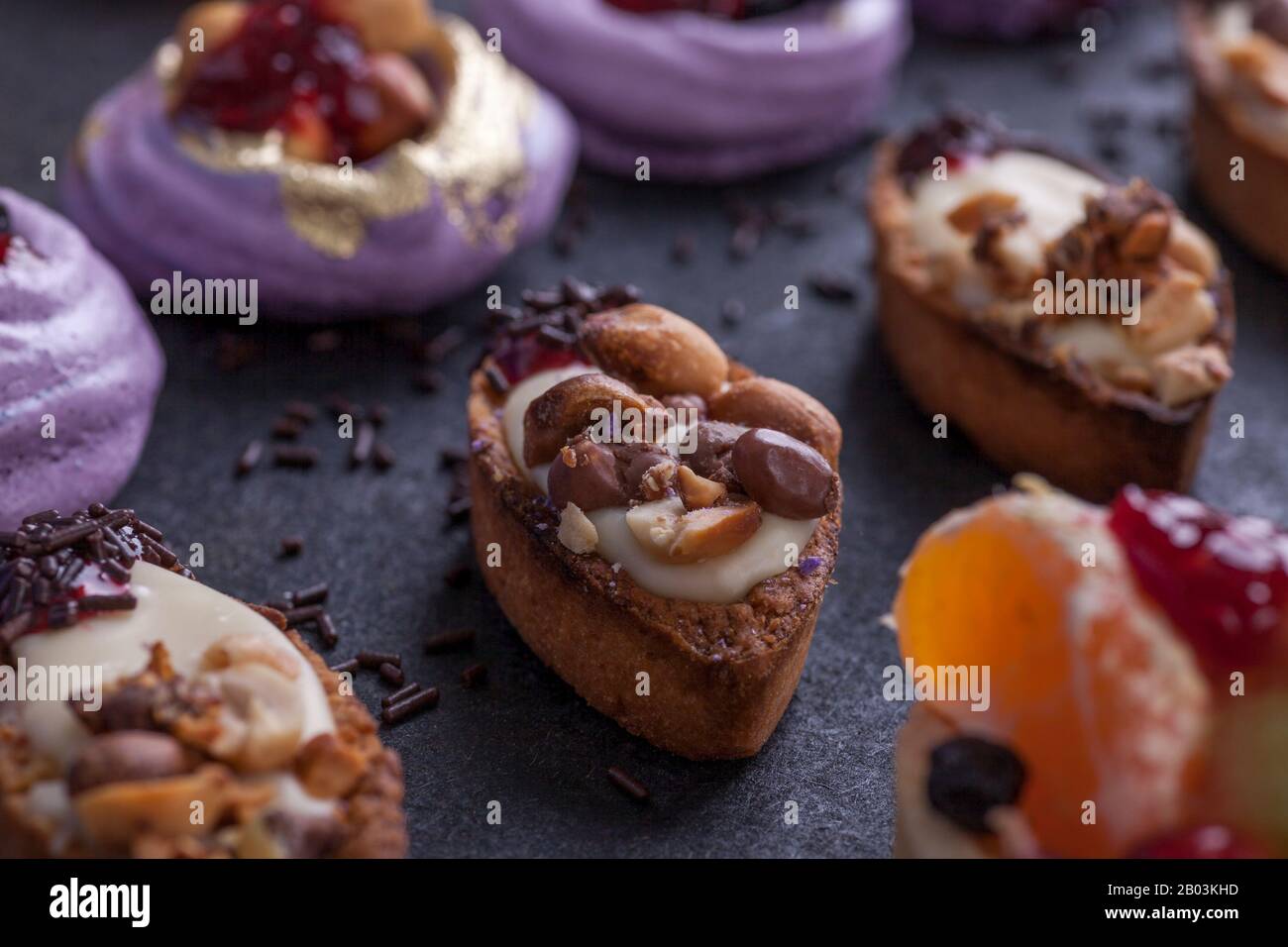 Different types of sweet baskets Stock Photo - Alamy