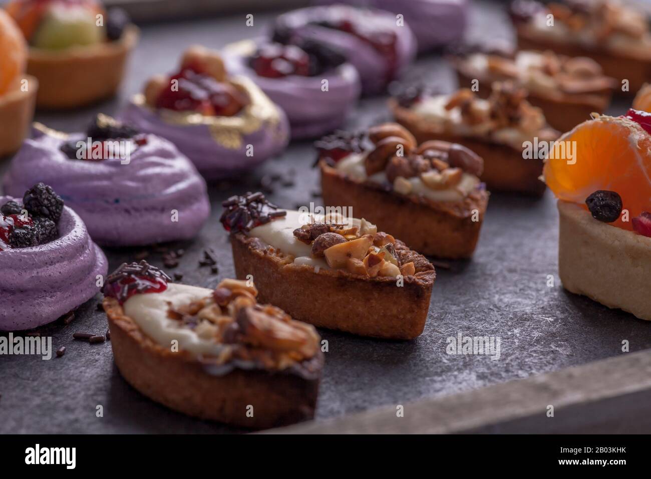 Different types of sweet baskets Stock Photo - Alamy
