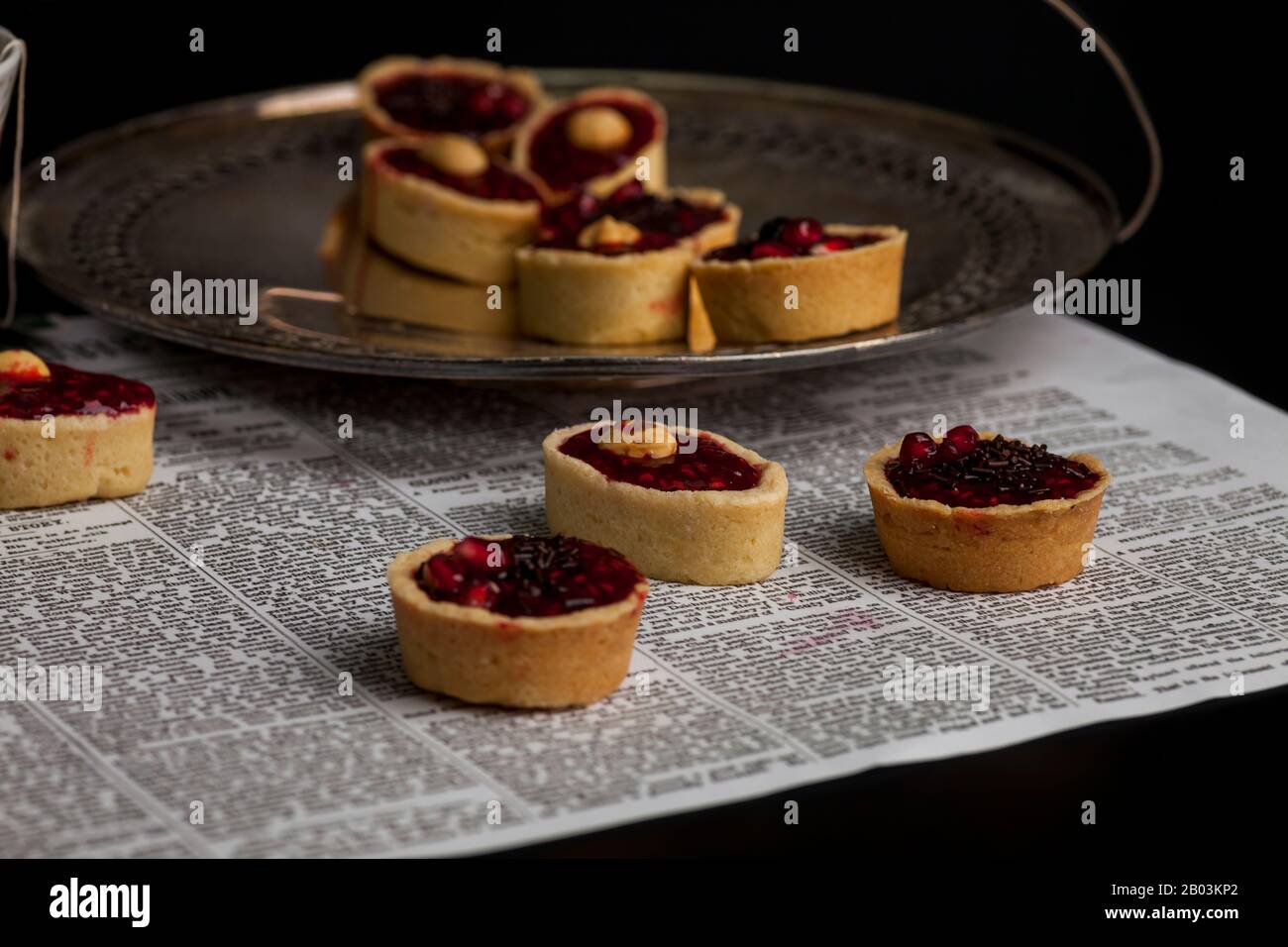Sweet pastry baskets Stock Photo - Alamy
