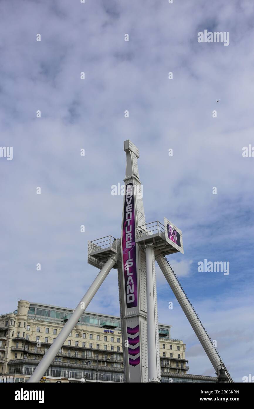 The Axis, a fairground ride introduced to Adventure Island funfair park ...