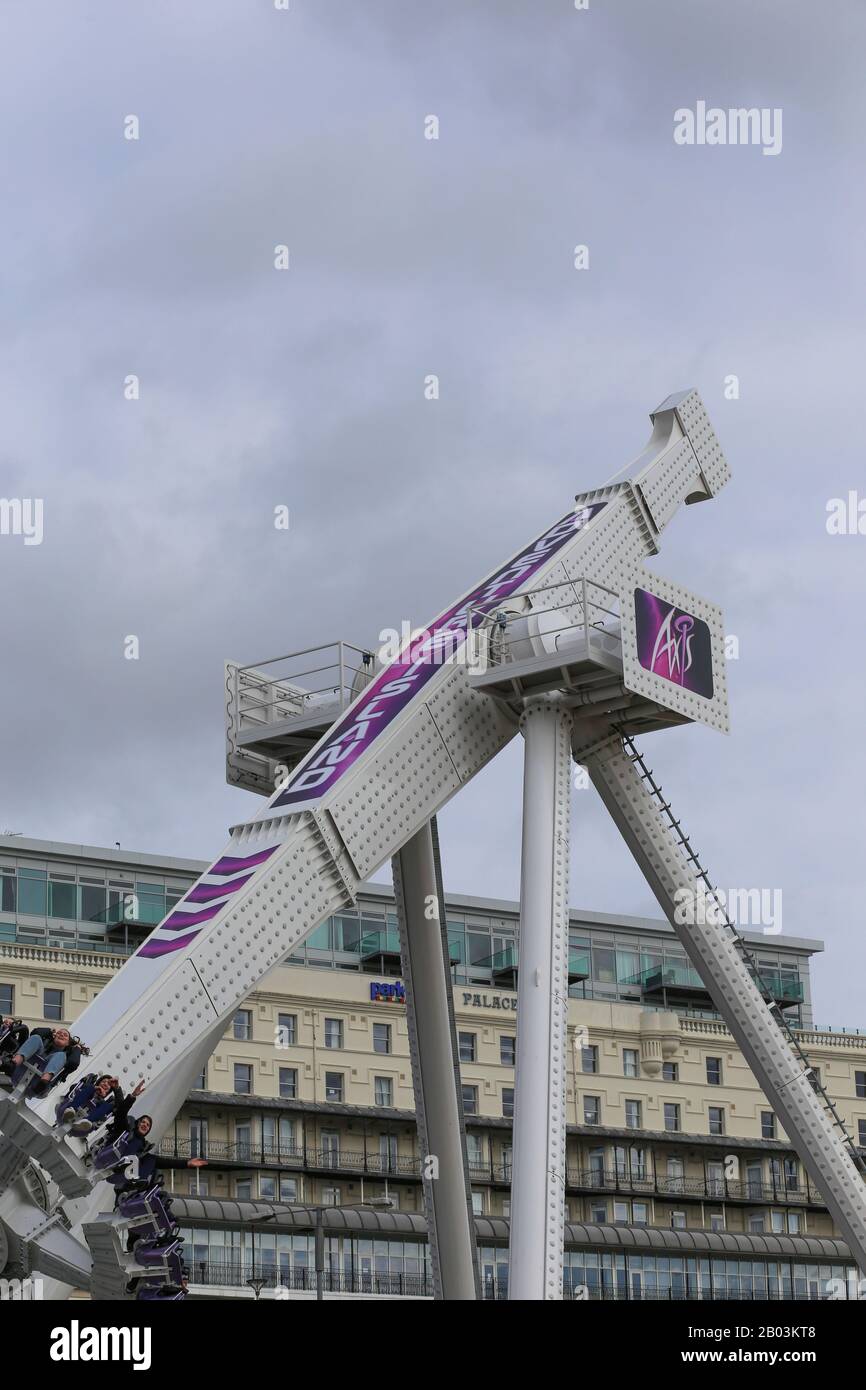 The Axis, a fairground ride introduced to Adventure Island funfair park ...
