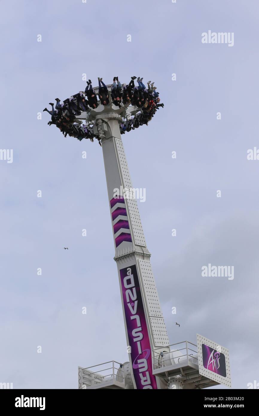 The Axis, a fairground ride introduced to Adventure Island funfair park ...