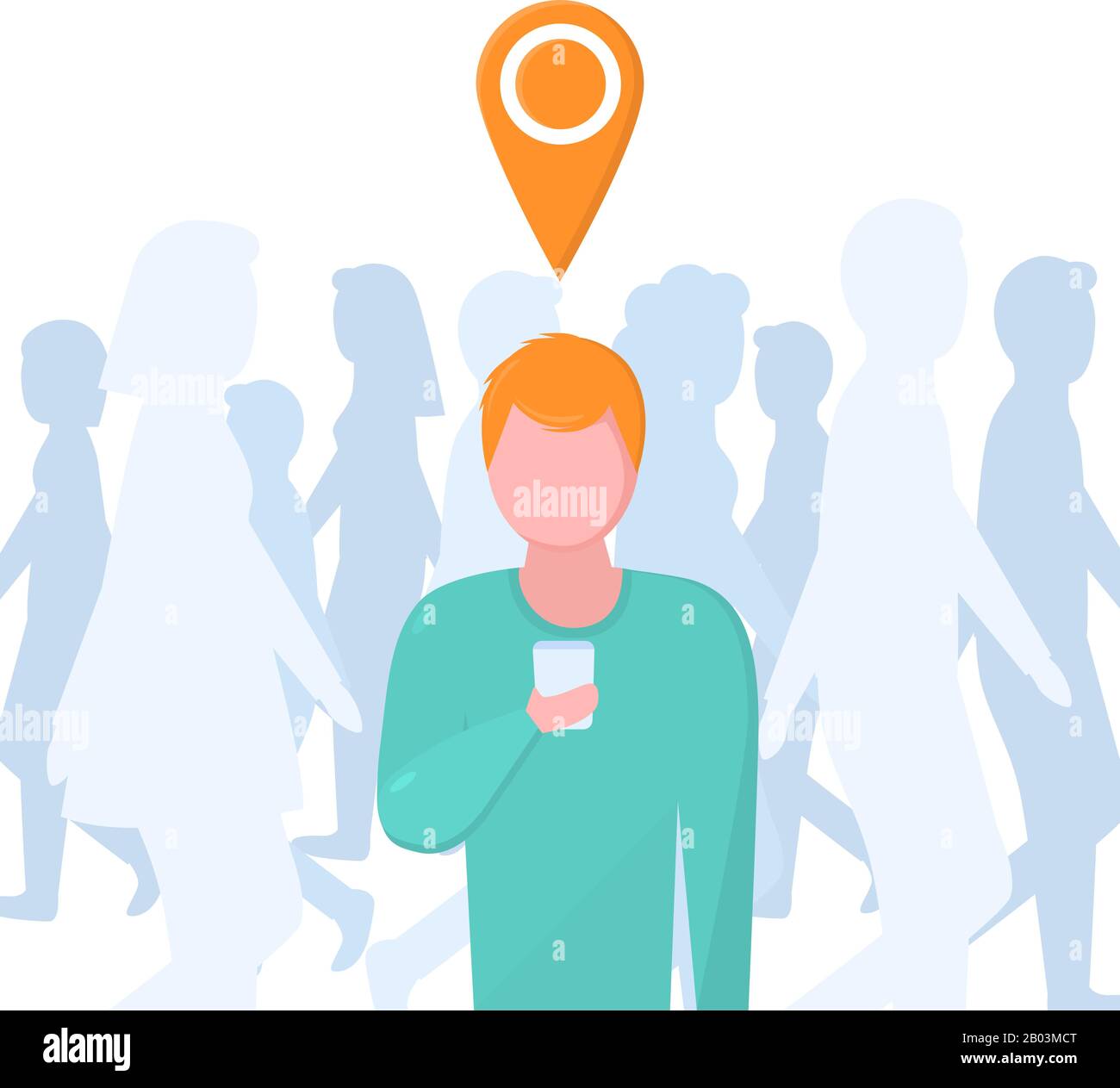 Crowd phone people Stock Vector Images - Alamy