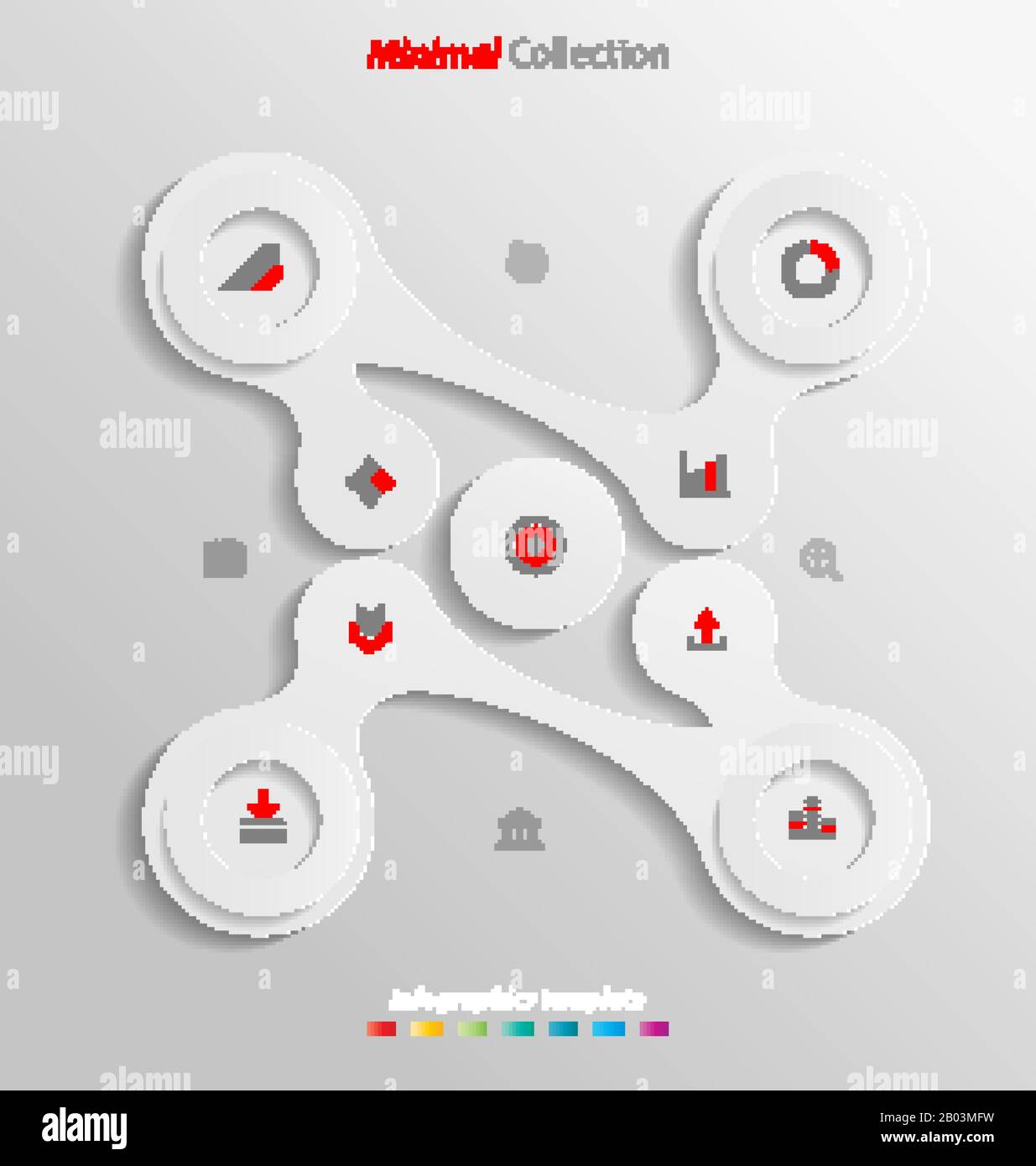 Minimal infographics template easily to be customized for interactive ...