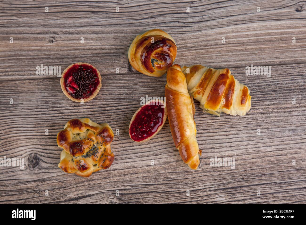 Different types of pastry Stock Photo - Alamy