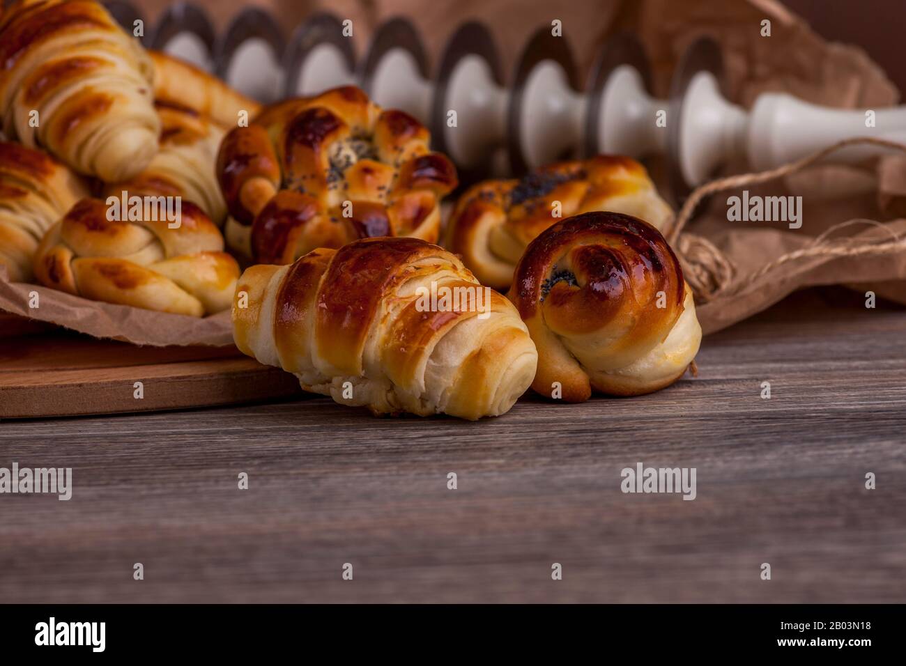Different types of pastry Stock Photo - Alamy