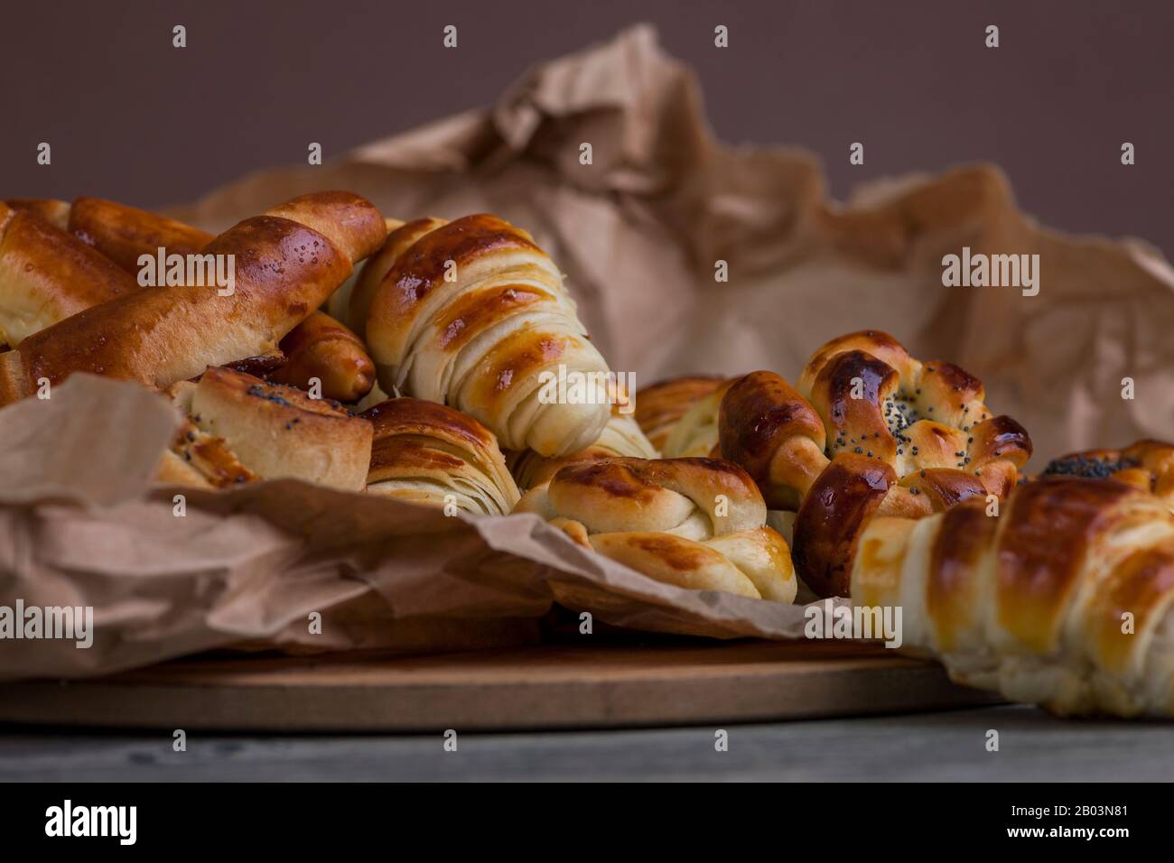 Different types of pastry Stock Photo - Alamy