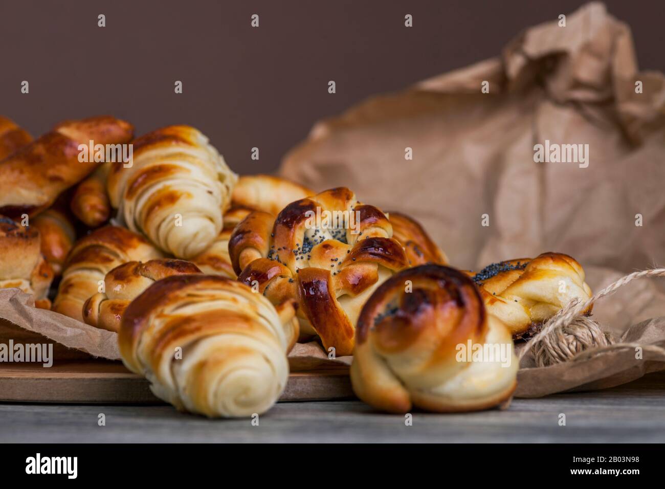 Different types of pastry Stock Photo - Alamy